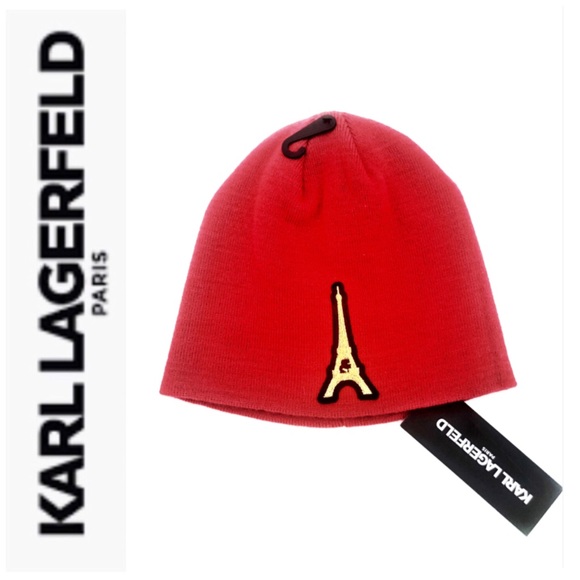 Karl Lagerfeld | Accessories | Karl Lagerfeld Red Eiffel Tower Knit ...